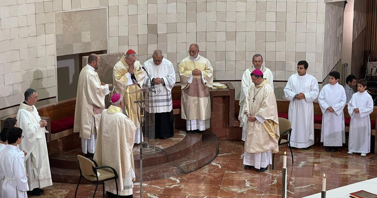 Cardinal Pietro Parolin celebrates Mass with young people